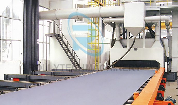 Steel plate shot blasting machine