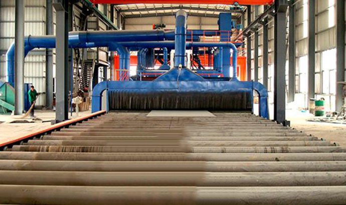 Steel plate shot blasting machine