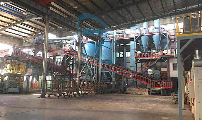Clay sand processing line