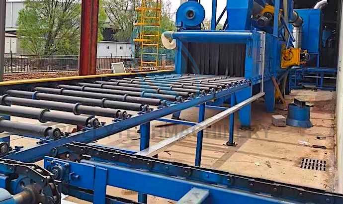 Steel plate shot blasting machine